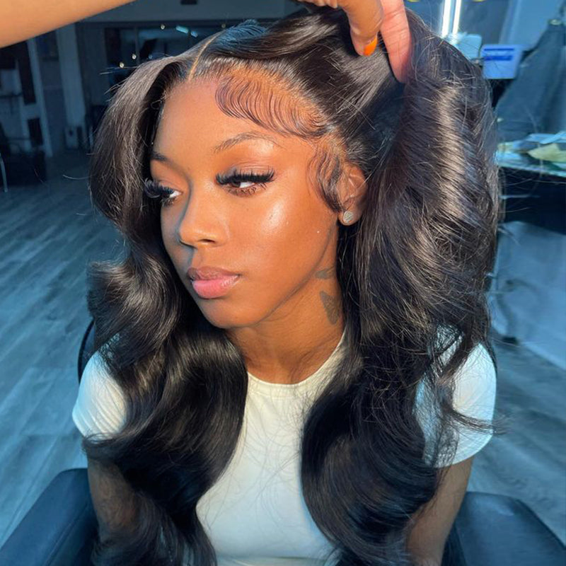 16-34inch Affordable Sterly 13x6 Transparent Lace Body Wave Front Wigs ...