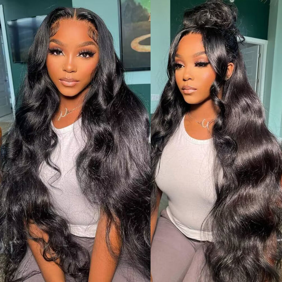 16-34inch Affordable Sterly 13x6 Transparent Lace Body Wave Front Wigs ...