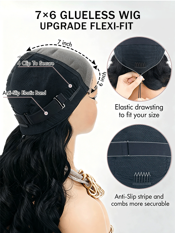 Sterly Glueless 7x6 HD Lace Wig Yaki Body Lace Front Wigs Human Hair ...